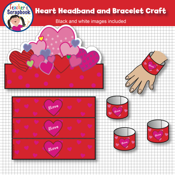 Heart Headband and Bracelet Craft Activity | Made By Teachers