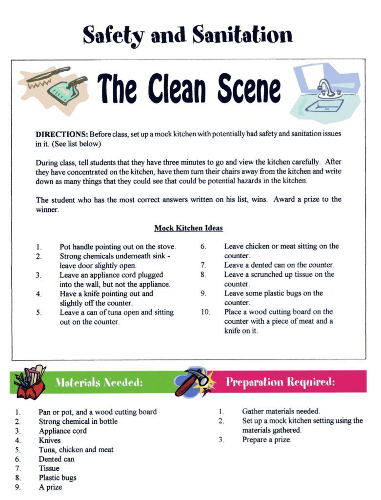 Safety & Sanitation Game / Activity | Made By Teachers