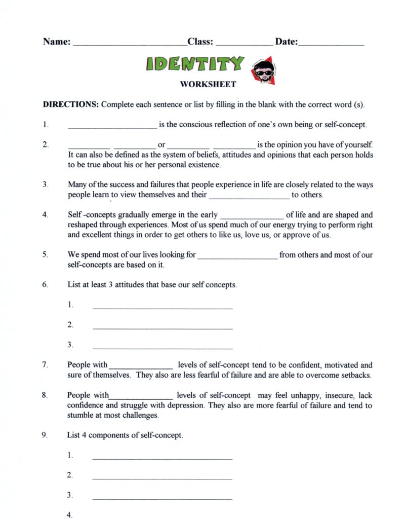 Self-Concept And Identity Lesson | Made By Teachers