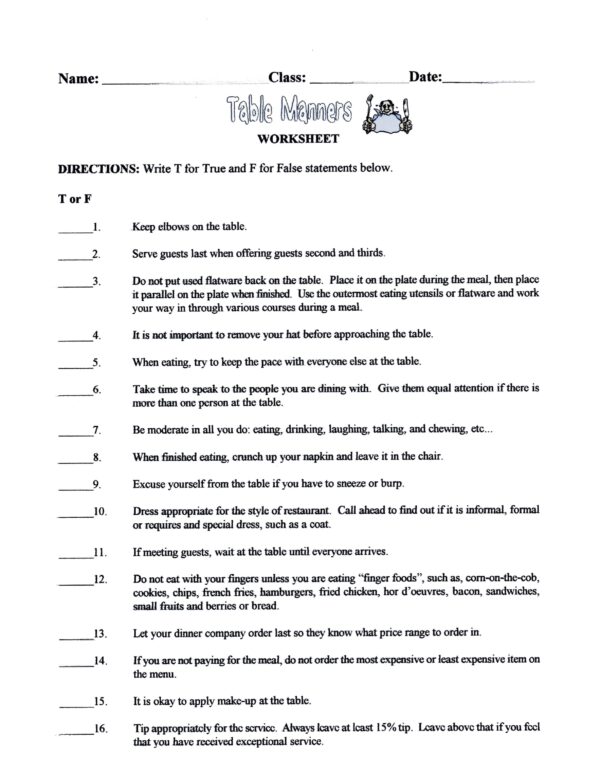 Table Manners Lesson | Made By Teachers