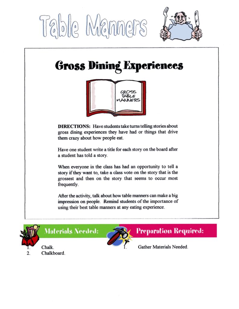 Table Manners Lesson | Made By Teachers