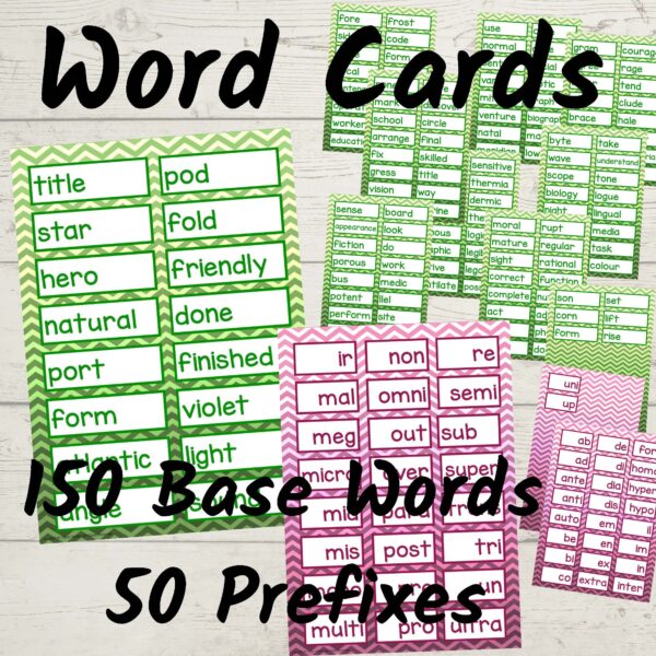 Grammar Skills – Prefix Worksheets and Word Building Cards ...