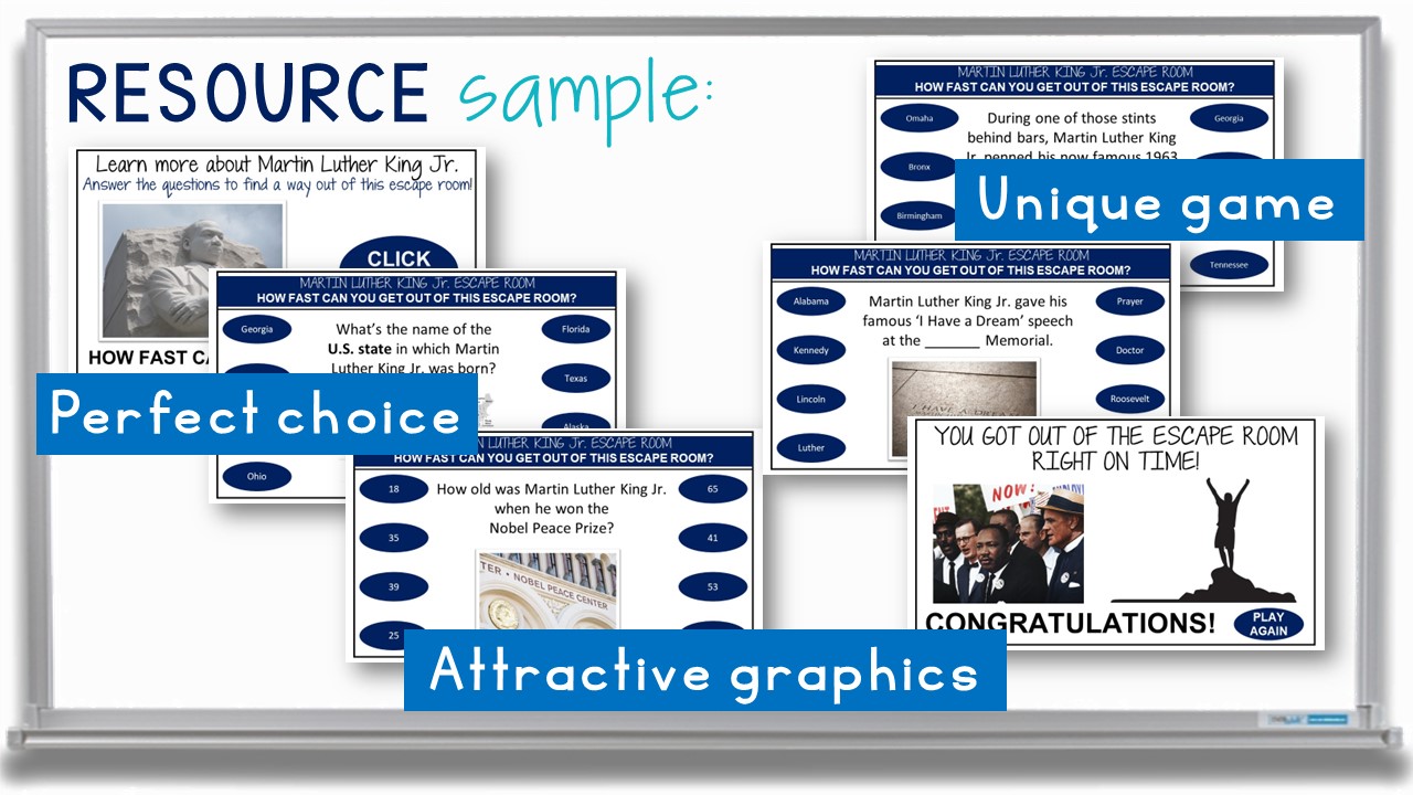 Martin Luther King Jr. Digital Escape Room - PowerPoint, Google Slides ...
