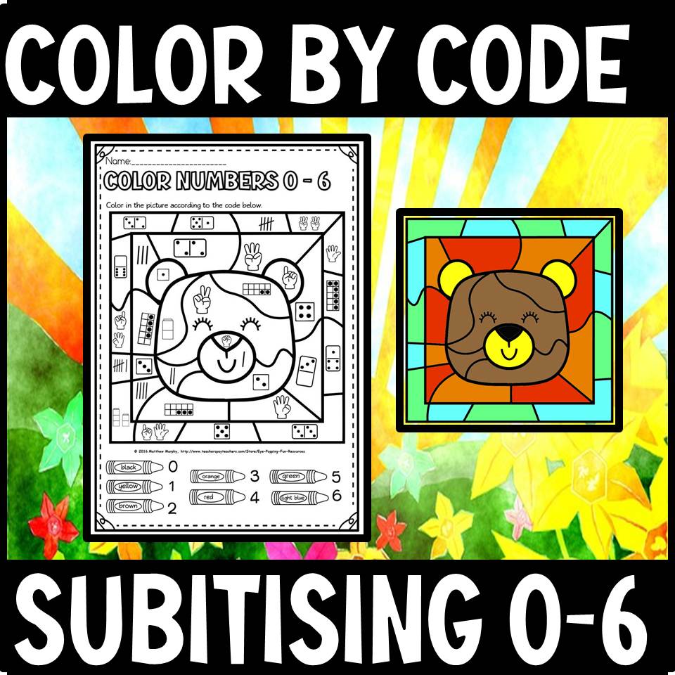 color by code subitising | Made By Teachers