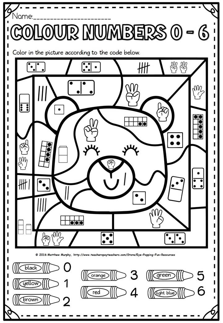 color by code subitising | Made By Teachers