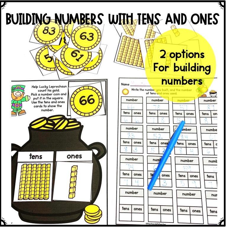 Place Value - Tens and Ones - March Math - St. Patrick's Day Craft ...