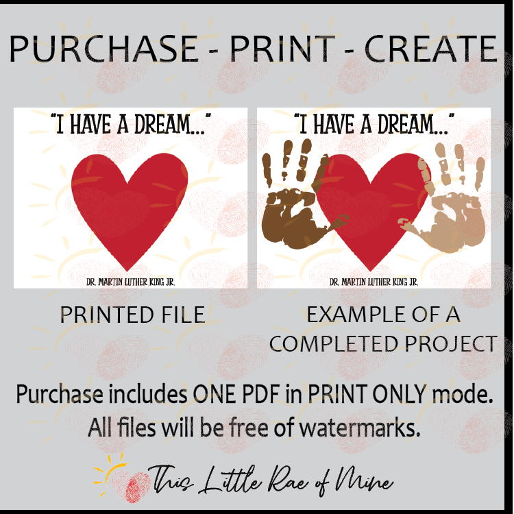 I have a dream - MLK Day - Martin Luther King Jr - handprint Art ...