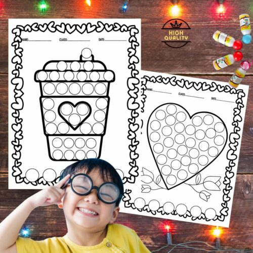 Valentine's Day Dot Markers Coloring Book For Kids,Paint daubers ...