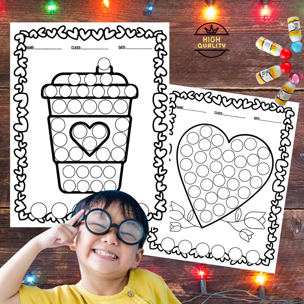 Valentine's Day Dot Markers Coloring Book For Kids,Paint daubers ...