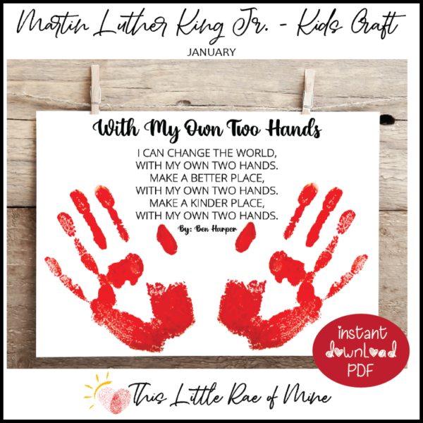 With my own two hands - MLK Day - Martin Luther King Jr - handprint Art ...