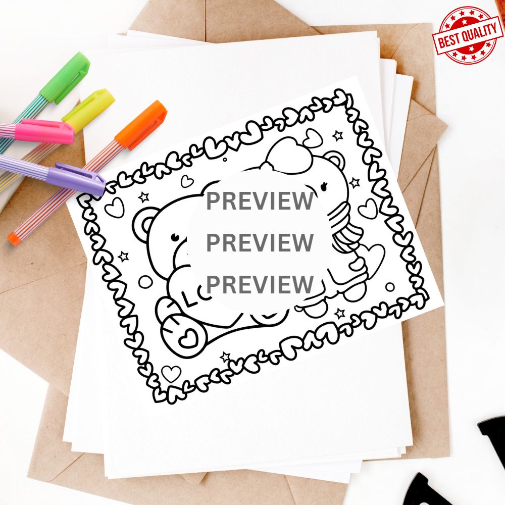 Cute Animals Valentine's Day Coloring Book For Kids,Mindfulness Stress ...