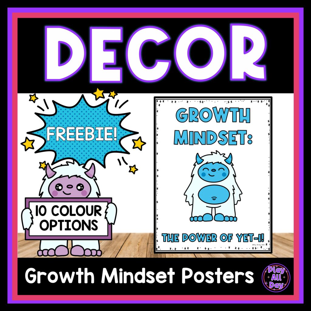 FREE Growth Mindset Posters | The Power of Yet-i | Made By Teachers