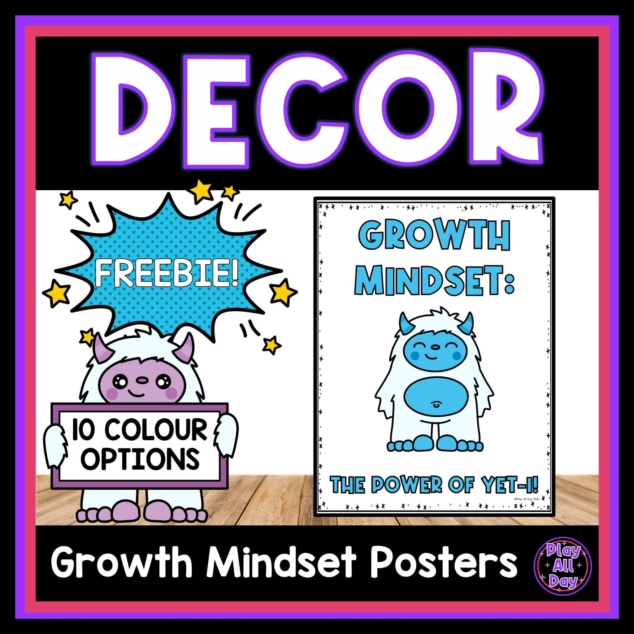 FREE Growth Mindset Posters | The Power of Yet-i | Made By Teachers