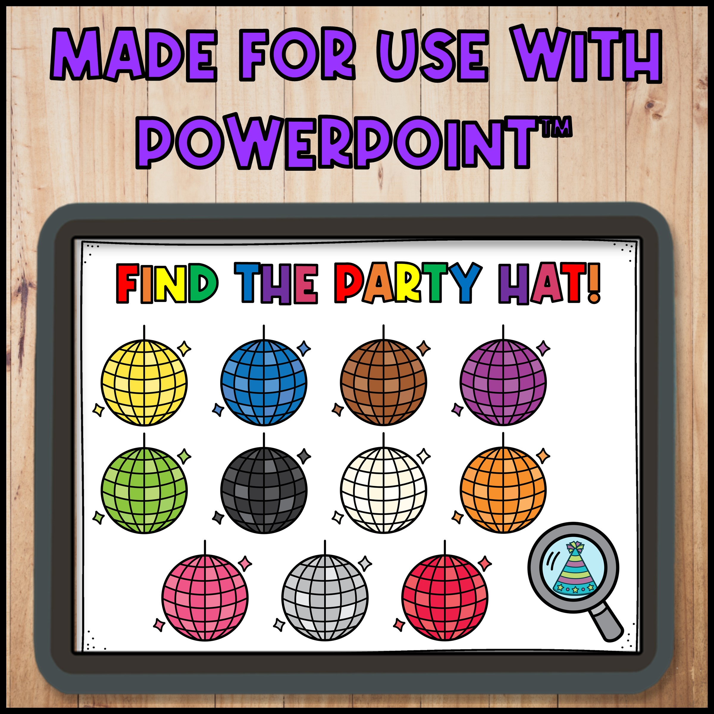 FREE Digital Hide & Seek | Find the Party Hat | New Year Color Review ...