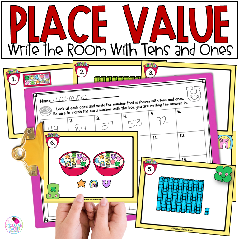 Place Value - Tens and Ones - Spring Math - Write the Room | Made By ...