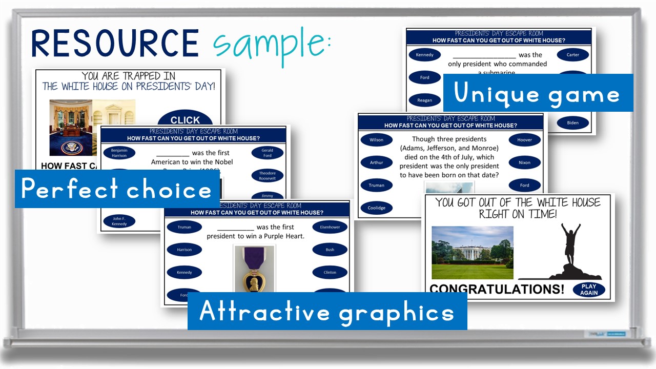Presidents' Day Digital Escape Room - PowerPoint and Google Slides ...