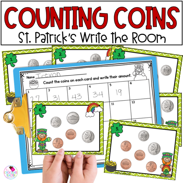 Counting Coins - St. Patrick's Day Math - Write the Room | Made By Teachers