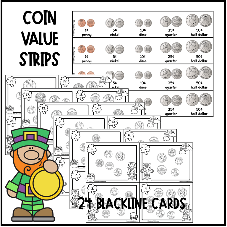 Counting Coins - St. Patrick's Day Math - Write the Room | Made By Teachers