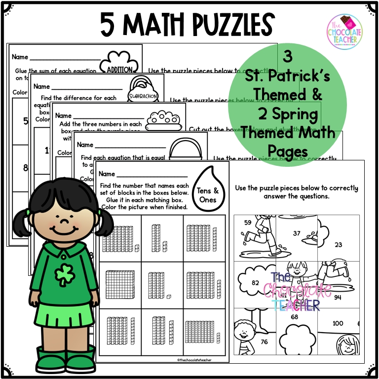 Math Phonics Worksheets - St. Patrick's Day - March Activities ...