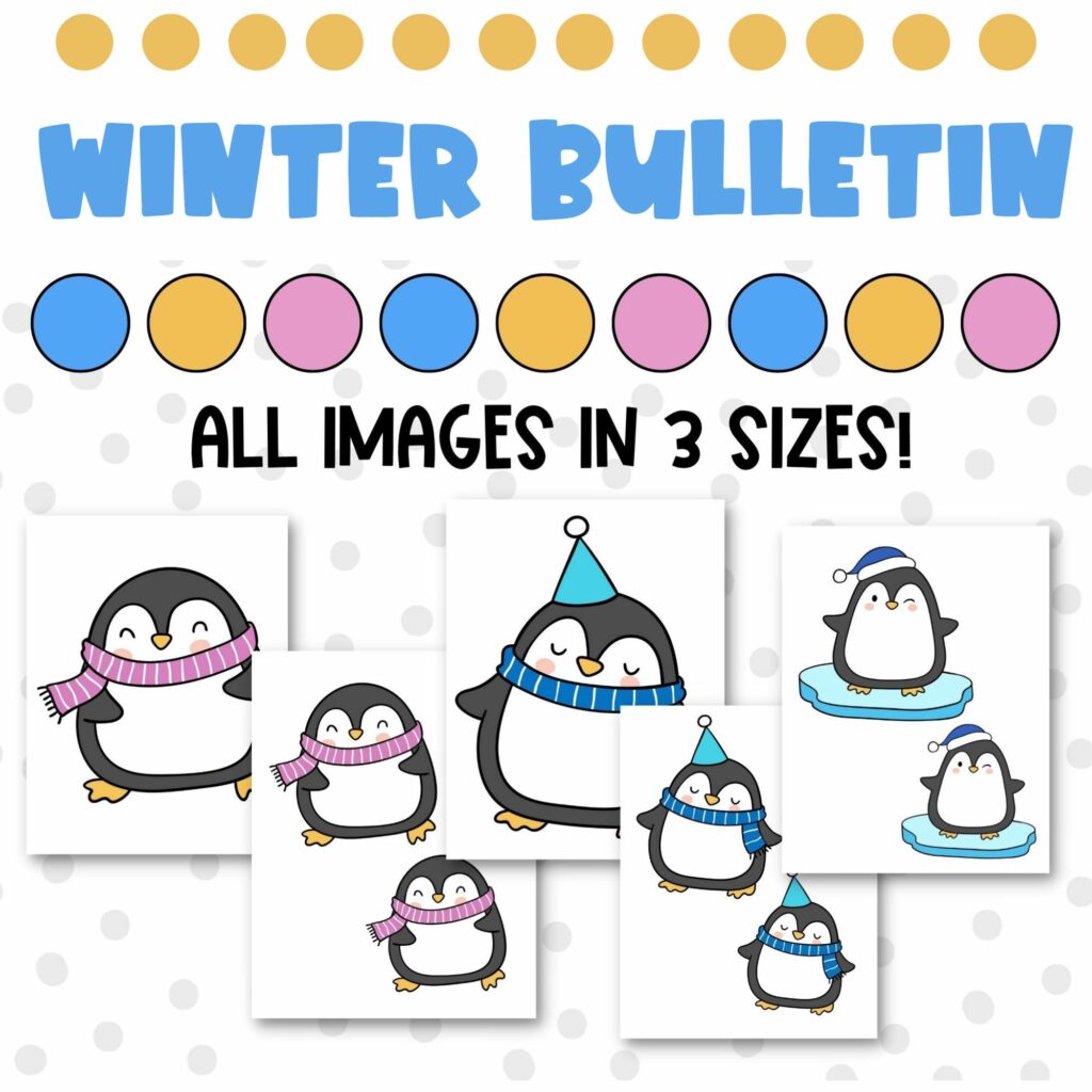 Winter and New Year Bulletin Board and Winter Door Decor Kit | Made By ...