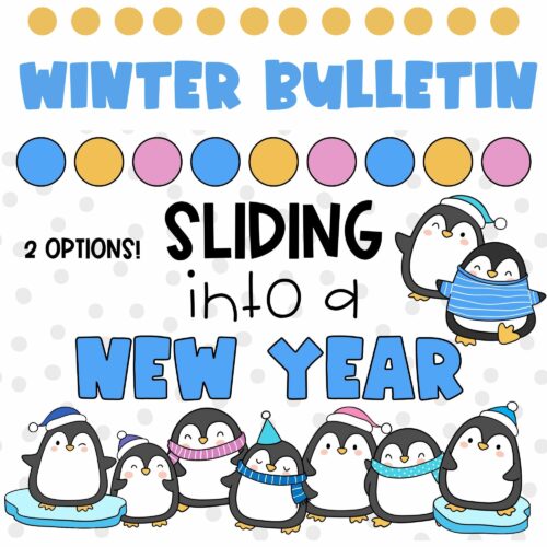 Winter and New Year Bulletin Board and Winter Door Decor Kit | Made By ...