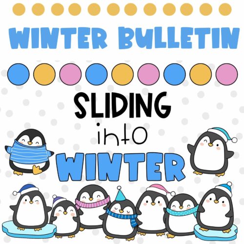 Winter and New Year Bulletin Board and Winter Door Decor Kit | Made By ...