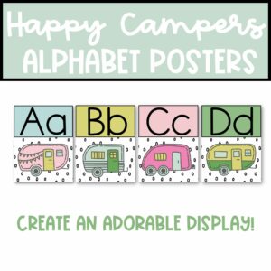 Happy Campers Classroom Decor: Alphabet Posters | Made By Teachers