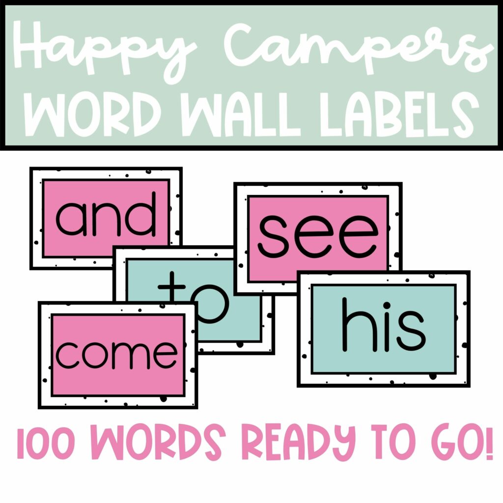 Happy Campers Classroom Decor: EDITABLE Word Wall Labels | Made By Teachers