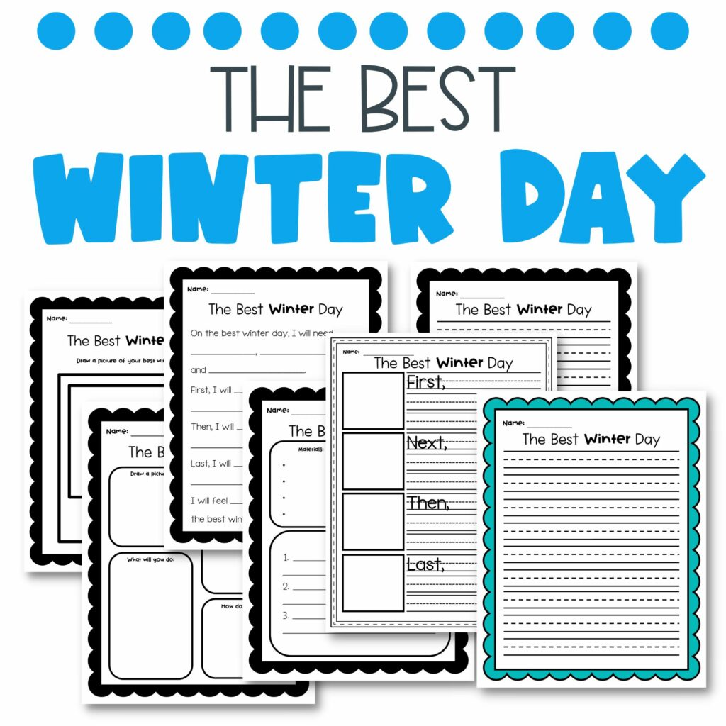 Winter Writing and Craft: The Best Winter Day, Narrative Writing | Made ...