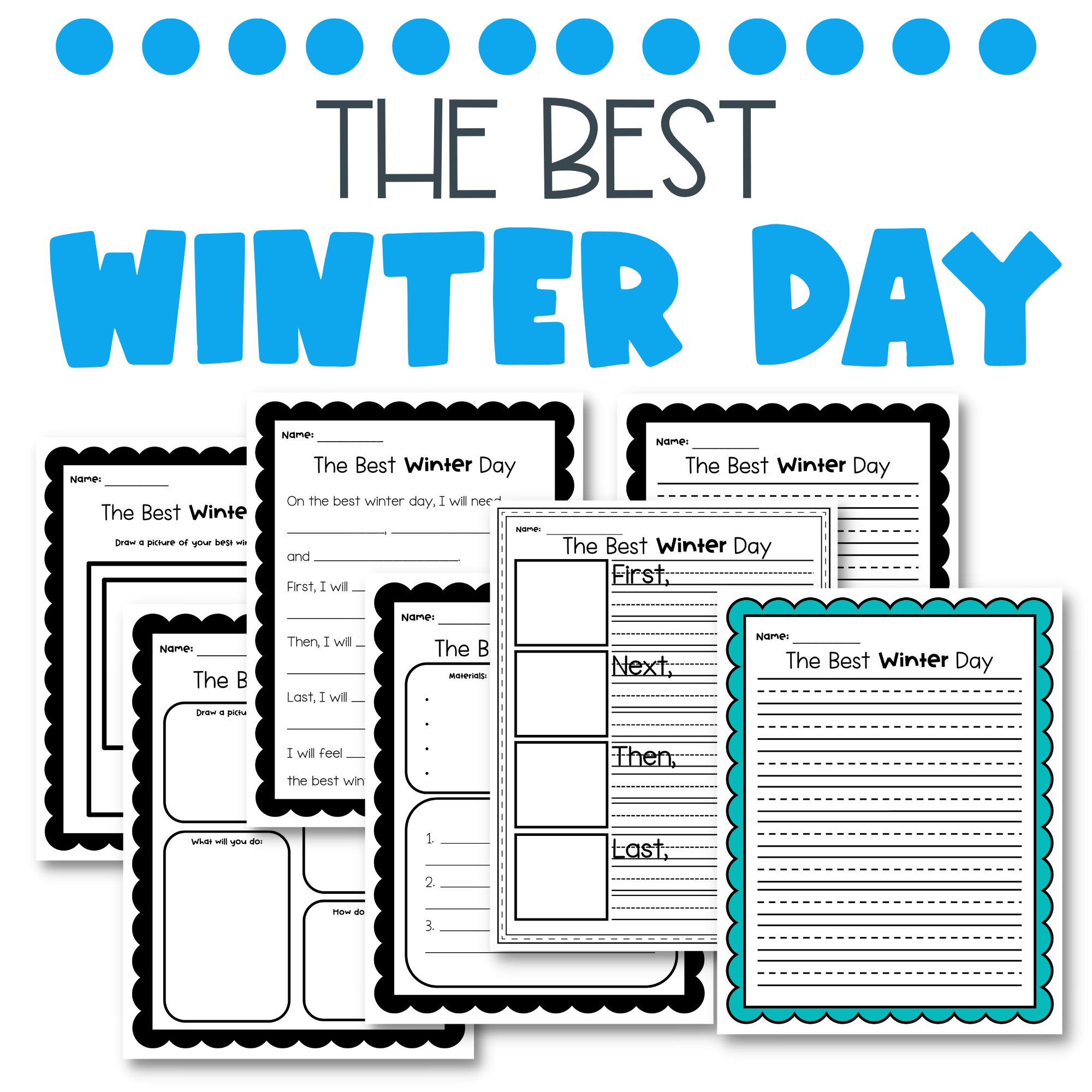 Winter Writing and Craft: The Best Winter Day, Narrative Writing | Made ...