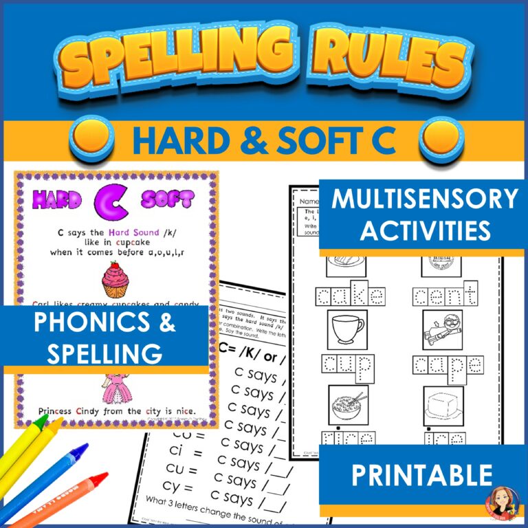 Spelling Rules - Hard and Soft C Activities | Made By Teachers