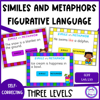 Similes and Metaphors Activity | Video | Digital and Printable | Made ...