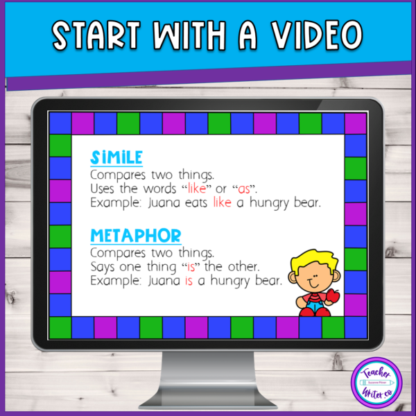 Similes and Metaphors Activity | Video | Digital and Printable | Made ...