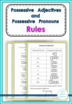 ESL Possessive Adjectives and Pronouns Rules Worksheets | Made By Teachers