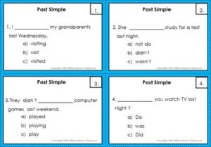 Past Simple Task Cards | Made By Teachers