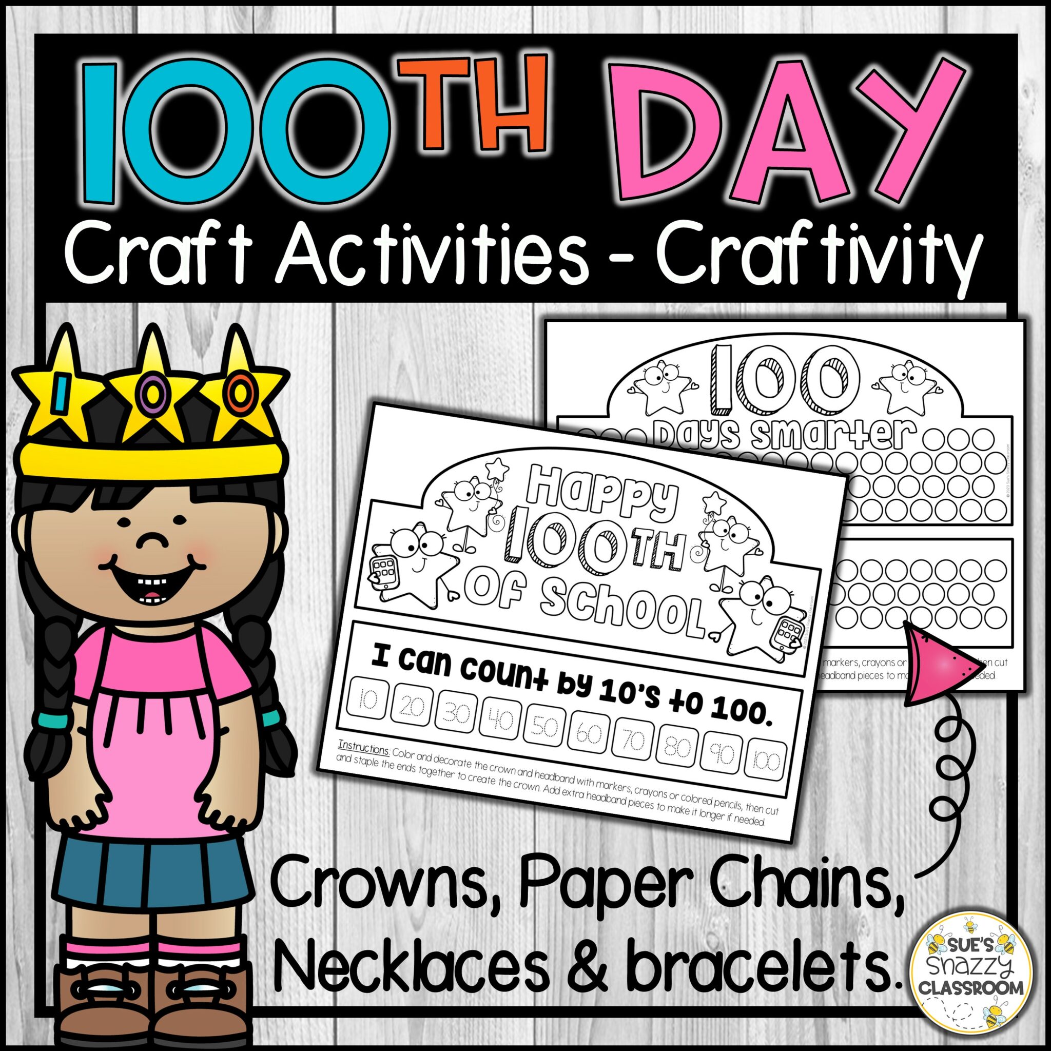 100th Day of School | 4 Low-Prep 100th Day Craft Activities | Made By ...