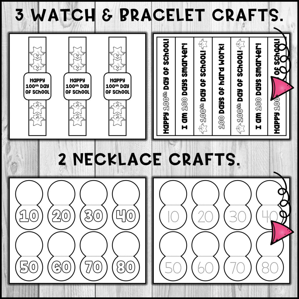 100th Day of School | 4 Low-Prep 100th Day Craft Activities | Made By ...