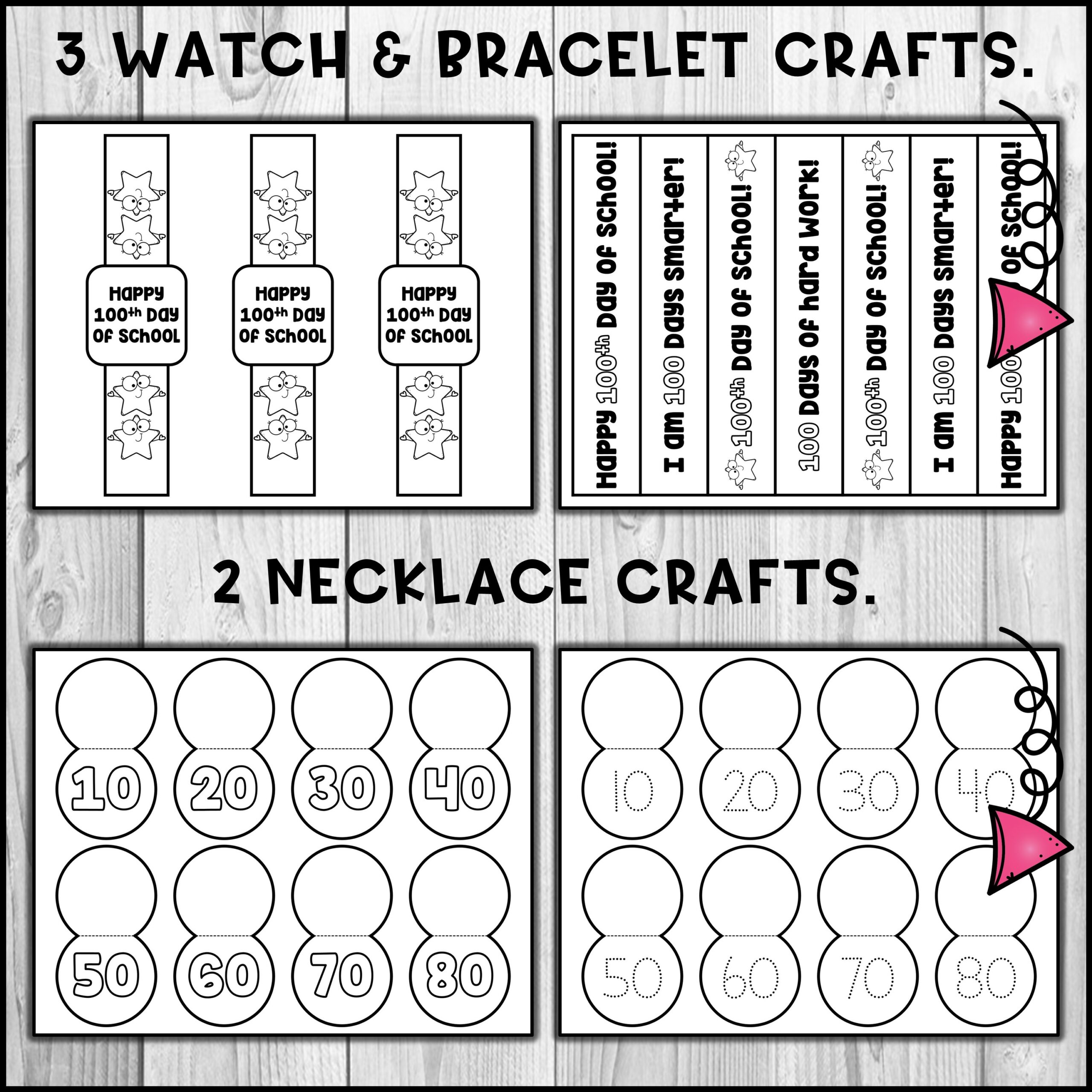 100th Day of School | 4 Low-Prep 100th Day Craft Activities | Made By ...