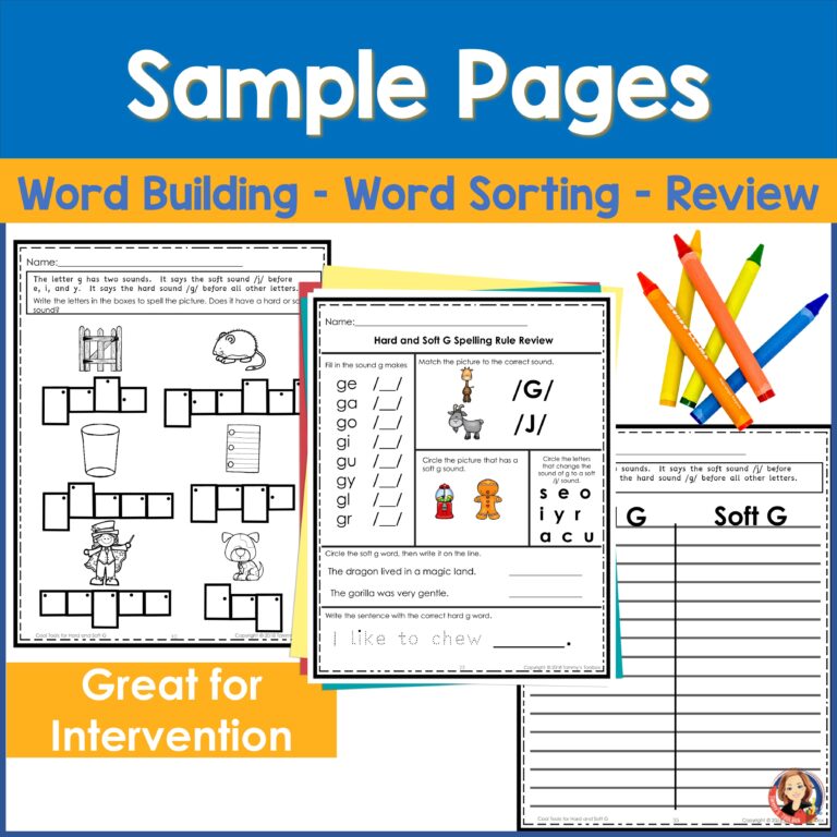 Spelling Rules - Hard and Soft G Activities - Made By Teachers