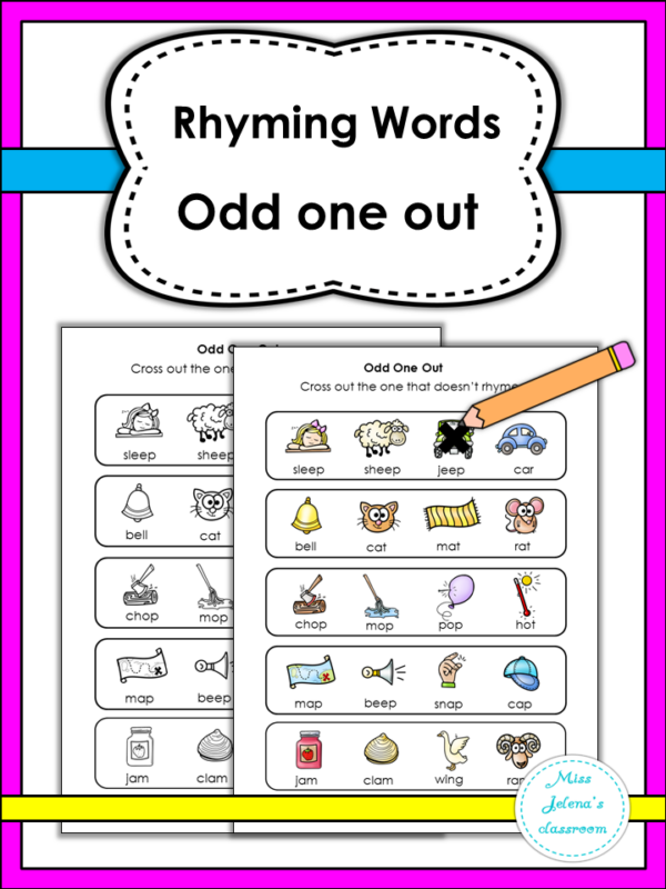 Rhyming Words Odd One Out- Special Education | Made By Teachers