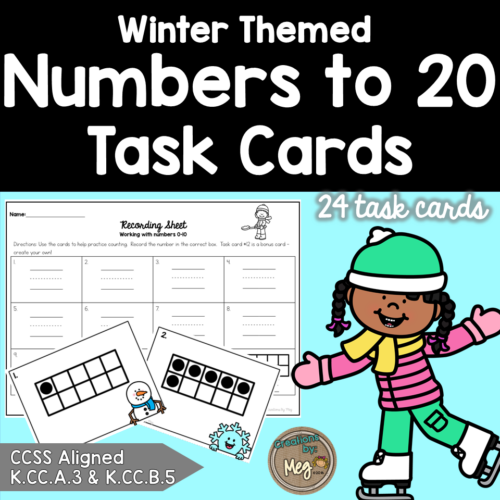 Winter Themed: Counting Numbers 0-20 Task Cards | Made By Teachers