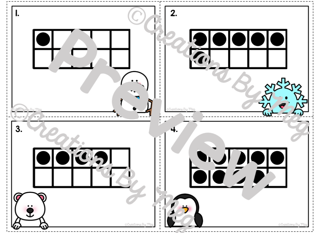 Winter Themed: Counting Numbers 0-20 Task Cards | Made By Teachers