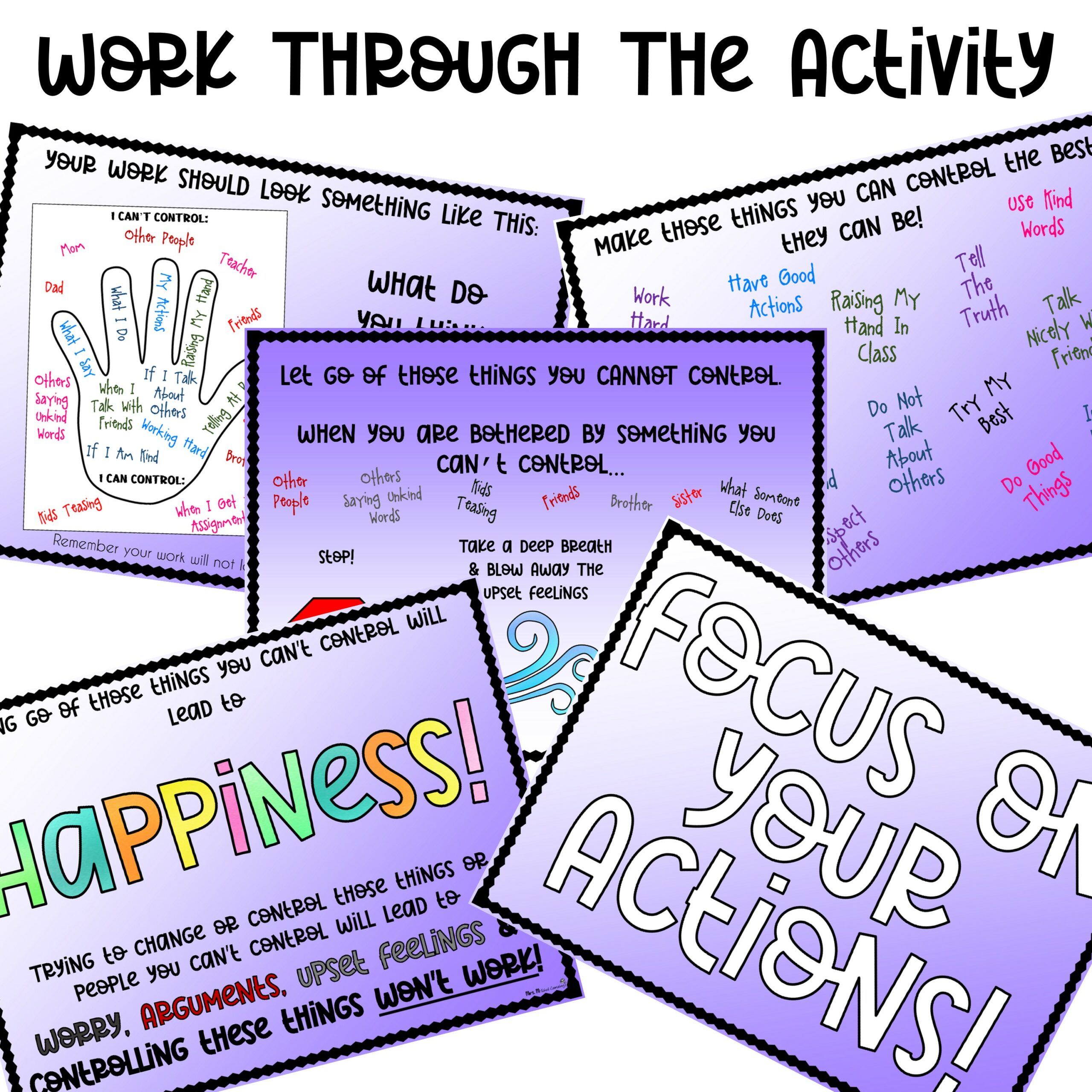 I Am In Control Of / Control Of Self Game / Friendship & Relationships ...