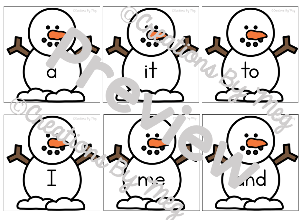 Winter Themed: Pocket Chart Sight Word Recognition | Made By Teachers