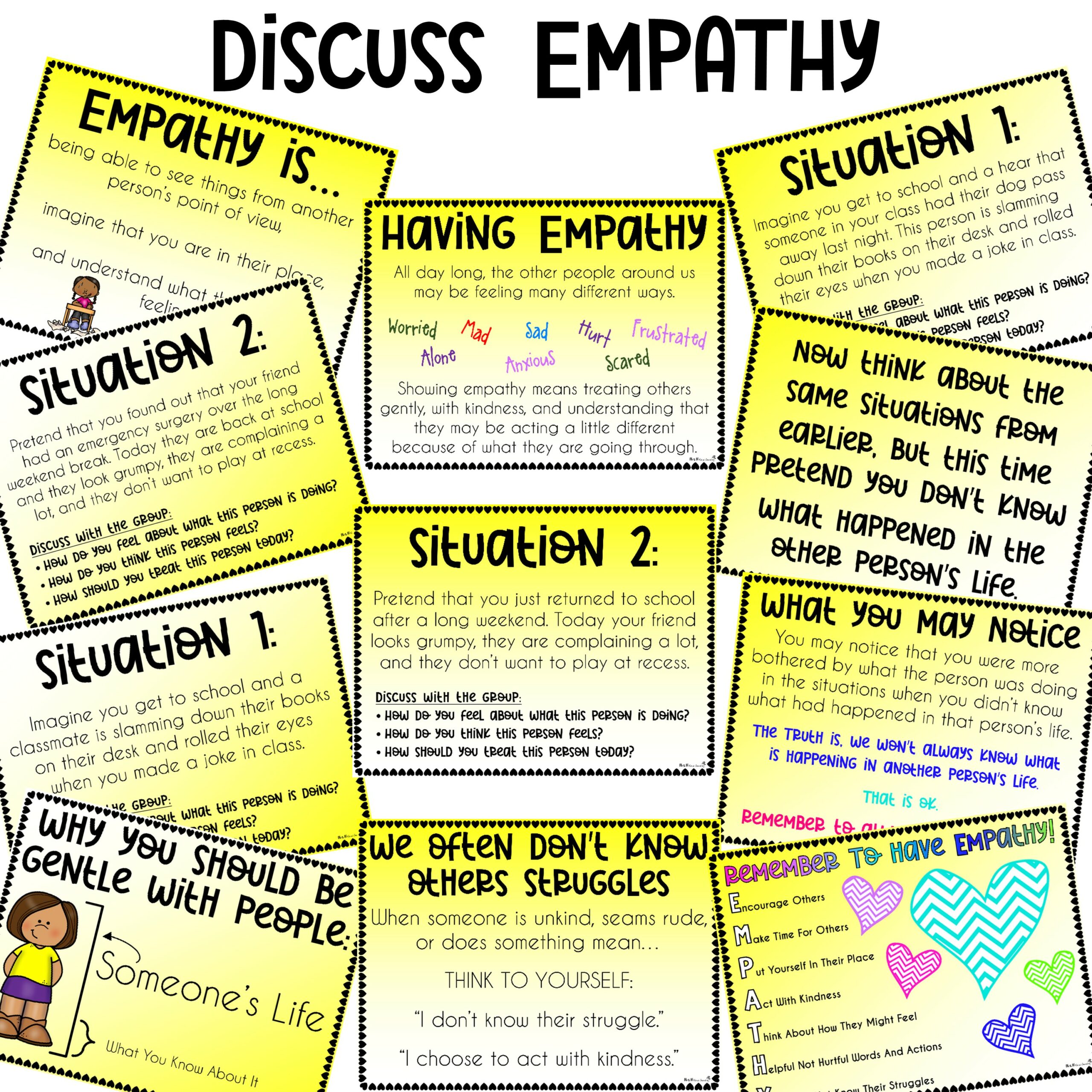Grow Your Empathy / Teach Students To Think About How Friends & Others ...