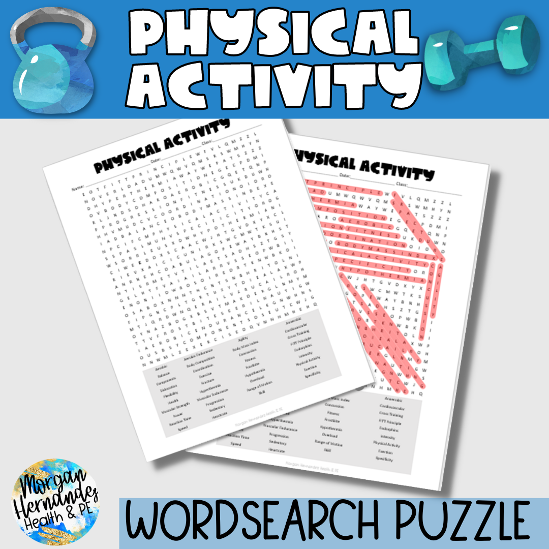 Physical Activity Word Search | Made By Teachers