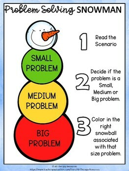 PROBLEM SOLVING SNOWMAN I Winter Activity & Cards I Size of the Problem ...