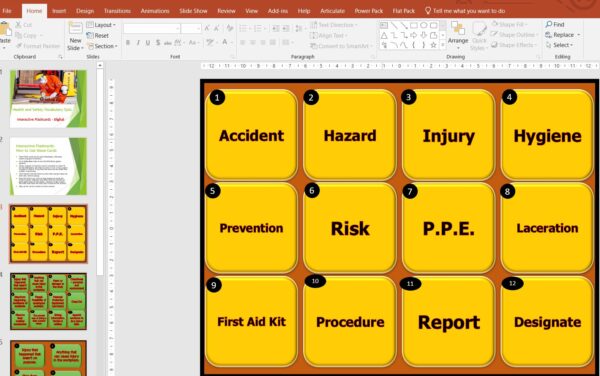 Health and Safety Workplace fun interactive flashcard game - Digital ...
