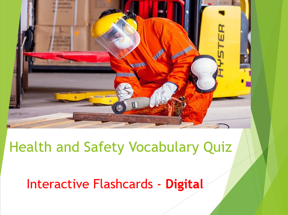 Health and Safety Workplace fun interactive flashcard game - Digital ...