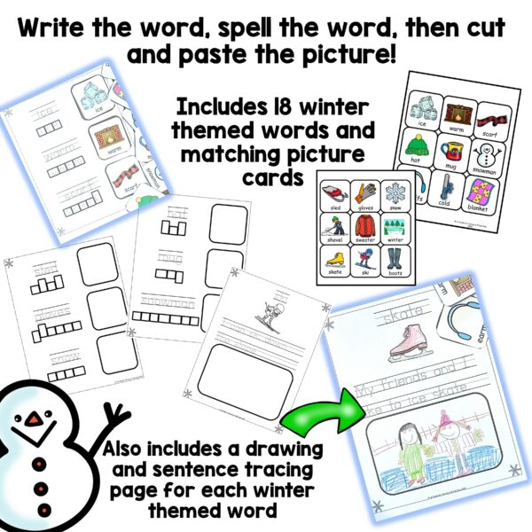 Cut, Paste, and Write Winter Words | Made By Teachers